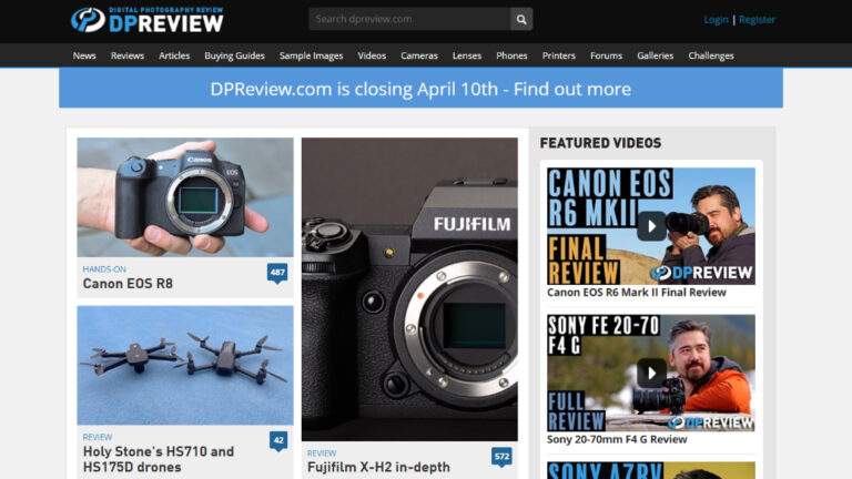 DPReview shutting down after 25 years of trusted camera reviews